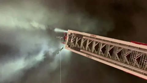 ladder of high rise fire truck | Stock Video | Pond5
