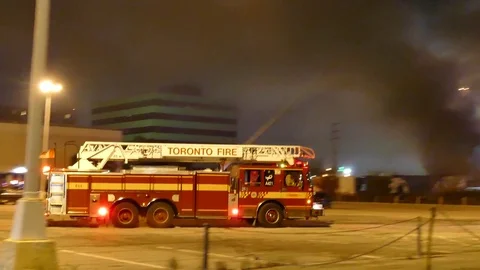 Ladder Truck arriving on the Scene of a ... | Stock Video | Pond5