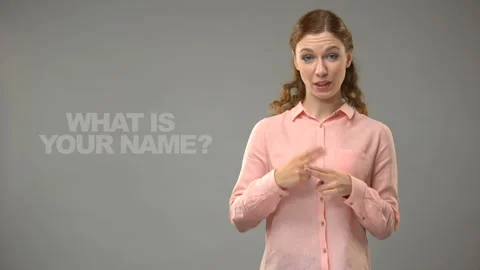 Lady asking what is your name in asl, te... | Stock Video | Pond5
