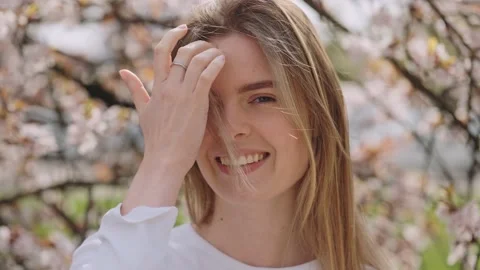 Lady with happy facial expression posing... | Stock Video | Pond5