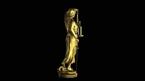 Lady Justice -Greek goddess Dike - rotat... | Stock Video | Pond5