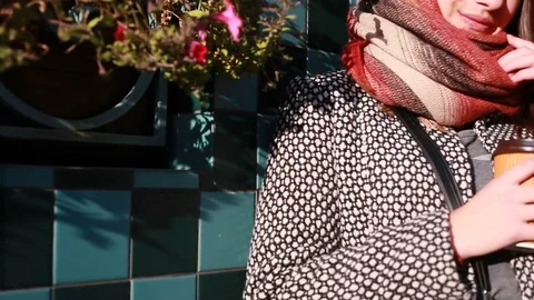 lady is rushing in the city-center turns... | Stock Video | Pond5