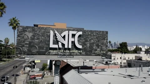 LAFC Los Angeles Football Club poster an... | Stock Video | Pond5