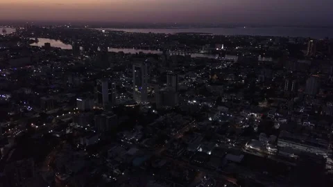 Lagos At Night Stock Footage ~ Royalty Free Stock Videos | Pond5