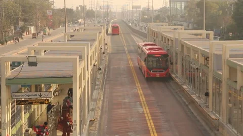 Lahore Metro Bus Terminal | Stock Video | Pond5