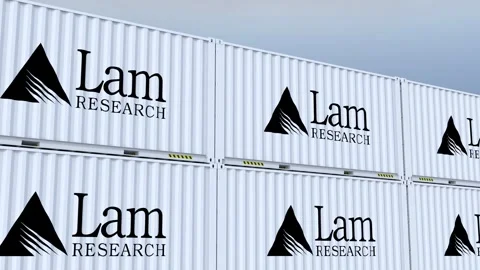 Lam Research logo The Flag of Internatio... | Stock Video | Pond5