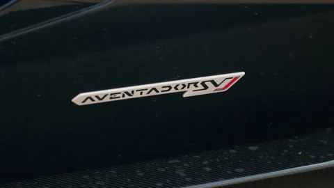 Lamborghini Aventador SVJ Logo | Stock Video | Pond5