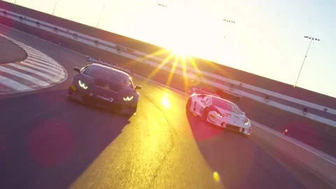 Lamborghini Race Cars on Track 4K | Stock Video | Pond5