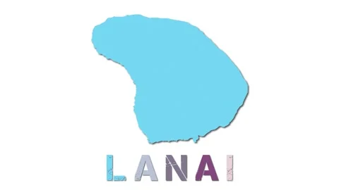 Lanai map with paper regions. Animated i... | Stock Video | Pond5