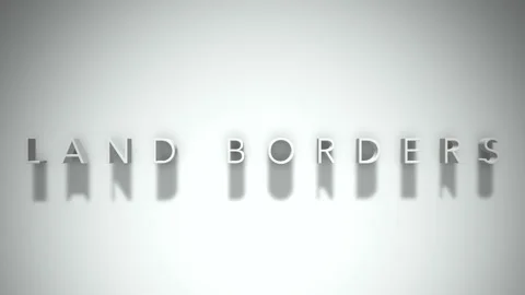 land borders 3D title animation white te... | Stock Video | Pond5