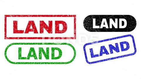 LAND Rectangle Watermarks Using Rubber Texture ~ Clip Art #147149587