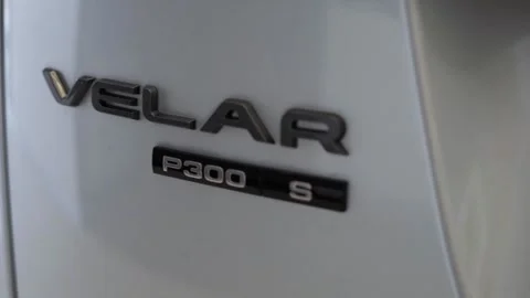 land rover velar car logo, exterior embl... | Stock Video | Pond5
