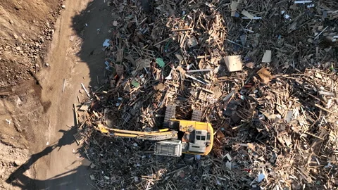 Landfill with Construction waste (CDW). ... | Stock Video | Pond5