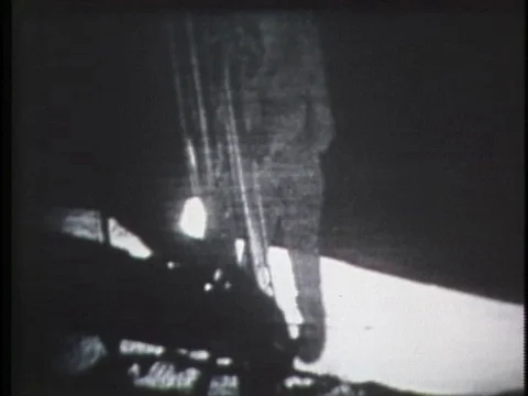 Landing on the Moon 1969 One Small Step | Stock Video | Pond5