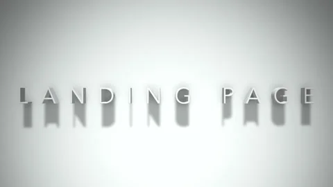 landing page 3D title animation white te... | Stock Video | Pond5