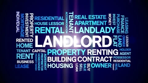 Landlord animated tag word cloud,animati... | Stock Video | Pond5