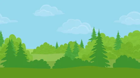 Landscape, day forest, seamless loop | Stock Video | Pond5