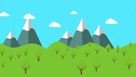 Animated Landscape Background Stock Video Footage | Royalty Free ...