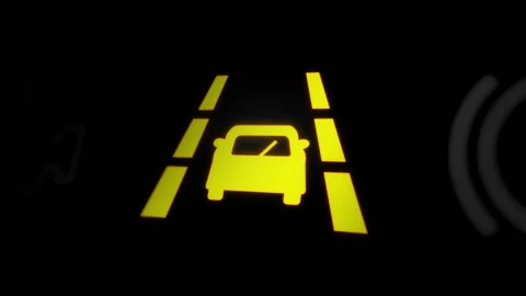 Lane Departure Warning (LDW) Warning Lig... | Stock Video | Pond5