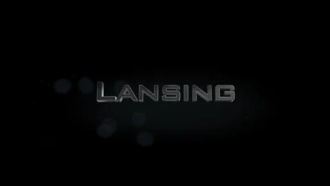Lansing 3D title word made with metal an... | Stock Video | Pond5