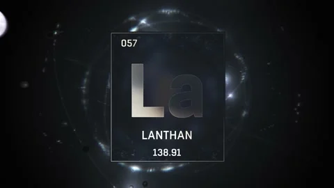 Lanthanum as Element 57 of the Periodic ... | Stock Video | Pond5