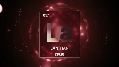 Lanthanum as Element 57 of the Periodic ... | Stock Video | Pond5