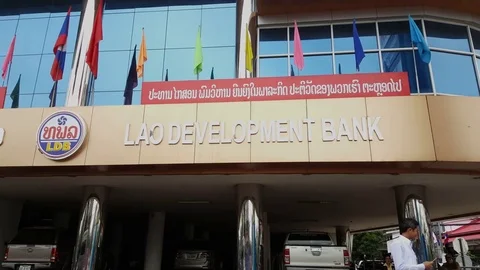 Lao Development Bank Vientiane branch, p... | Stock Video | Pond5