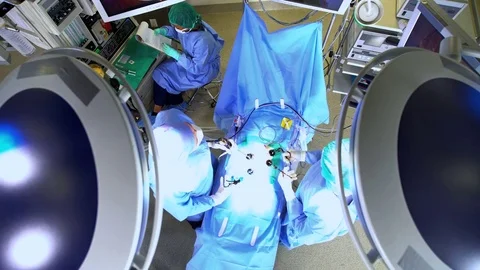 Laparoscopic overhead surgical training ... | Stock Video | Pond5