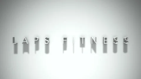 laps fitness 3D title animation white te... | Stock Video | Pond5