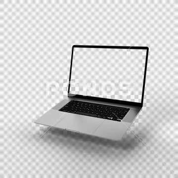 Laptop 3a hovering alphascreen alphabackground sidways: Royalty Free ...