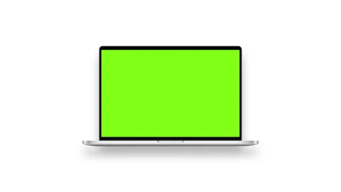 Laptop Animated Mockup with Green Screen | Stock Video | Pond5