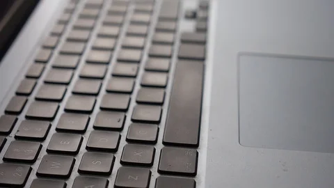 Laptop. Closeup Side View Shoot of Lapto... | Stock Video | Pond5