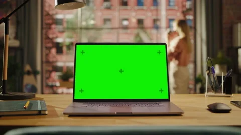Laptop Computer Display with Green Scree... | Stock Video | Pond5