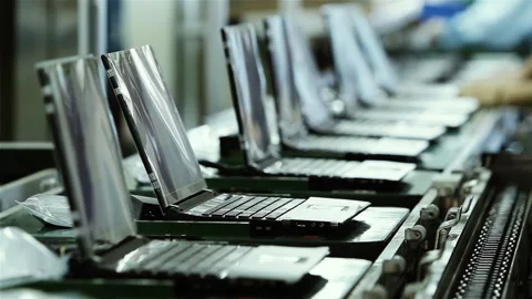 Laptop Factory Making. Notebook Computer... | Stock Video | Pond5