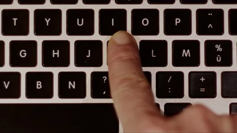 Laptop Notebook Keyboard Right Hand One ... | Stock Video | Pond5