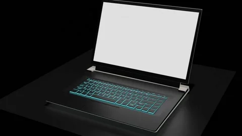 Laptop opening and closing in slow motio... | Stock Video | Pond5