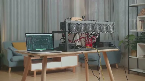 Laptop Showing Crypto Chart And Mining R... | Stock Video | Pond5