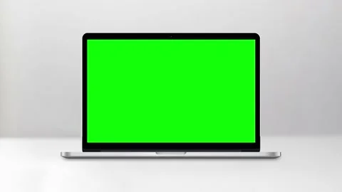 Laptop Zoom Mockup Green Screen Simple B... | Stock Video | Pond5