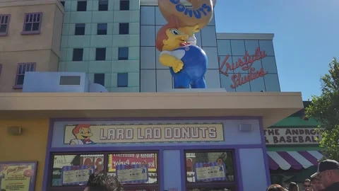 Lard Lad Donuts Simpsons Universal Studi... | Stock Video | Pond5