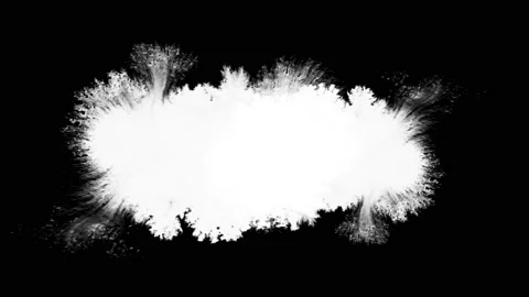 large and wide animation of white ink, v... | Stock Video | Pond5
