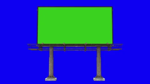 Large Billboard With Green Screen | Stock Video | Pond5