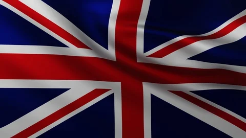Large British flag background in the win... | Stock Video | Pond5