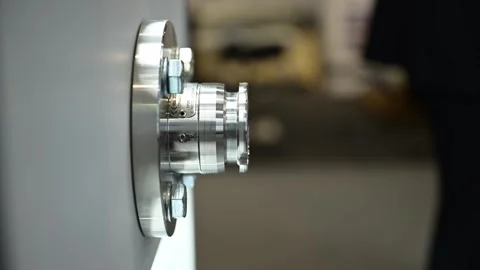 Large connector for hydrogen application... | Stock Video | Pond5