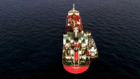 Large container ship at sea - Top down A... | Stock Video | Pond5