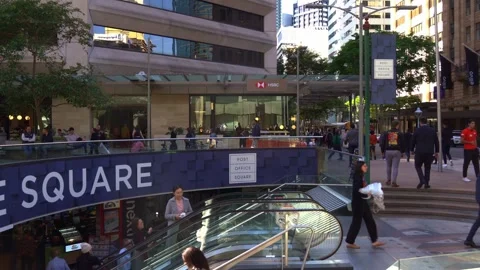 Large crowd of office workers taking the... | Stock Video | Pond5