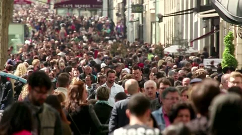 Large Crowd Of People Busy Shopping. Slo... | Stock Video | Pond5