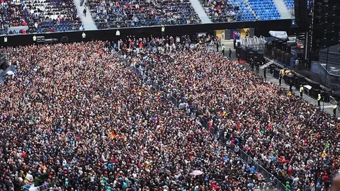 Large Crowd Stadium Stock Footage ~ Royalty Free Stock Videos | Pond5