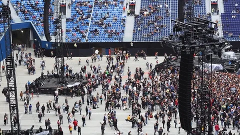 Large Crowd Stadium Stock Footage ~ Royalty Free Stock Videos | Pond5