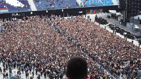 Large Crowd Stadium Stock Footage ~ Royalty Free Stock Videos | Pond5