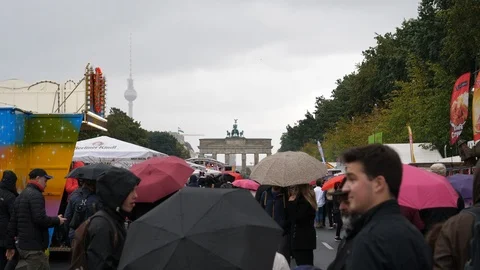 Large crowd of people walking around in ... | Stock Video | Pond5